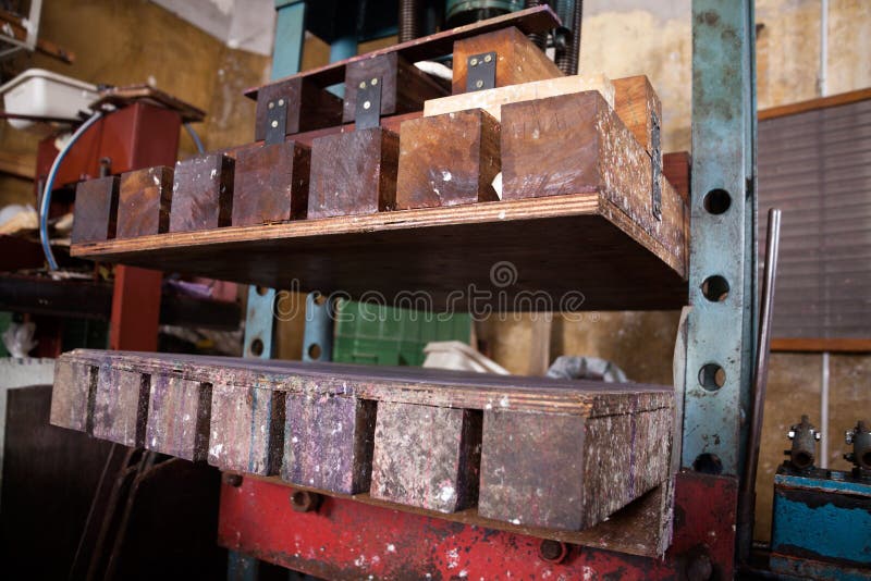 Paper Press Machine in Factory Stock Image - Image of machine, industry ...