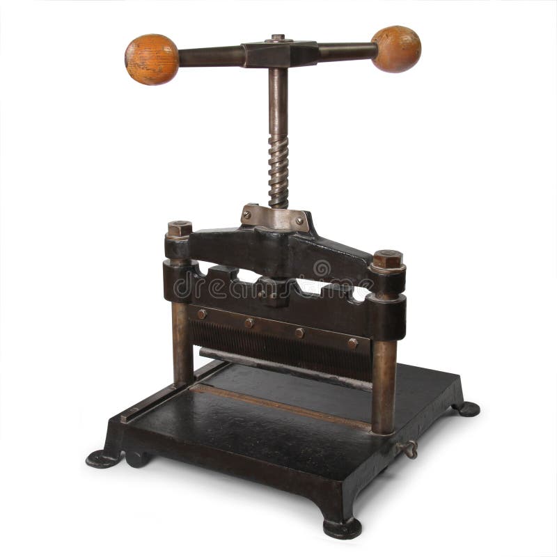 Paper press stock photo. Image of antiquities, printing - 53654056