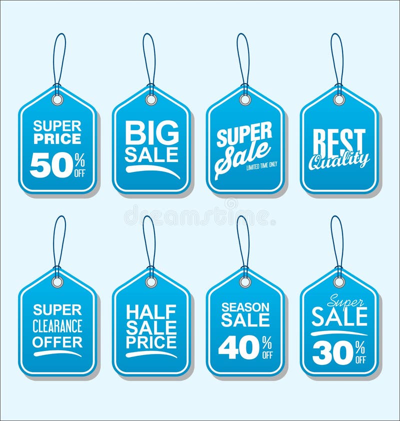 Paper Price Tag Retro Vintage Golden Style Design Vector Collection ...