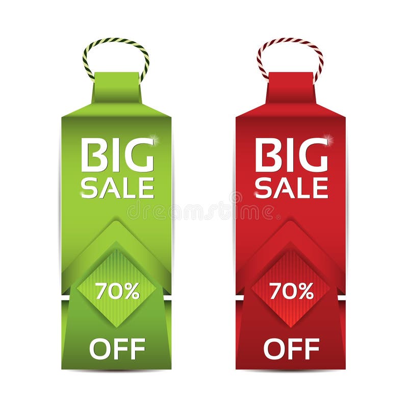 Paper Price Tag. Vector Template. Stock Vector - Illustration of color ...