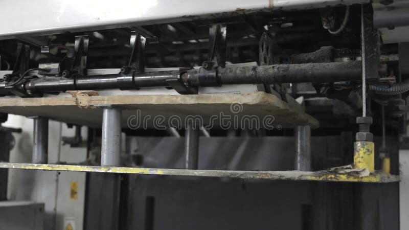 Paper print machine end stock footage. Video of press - 261889800