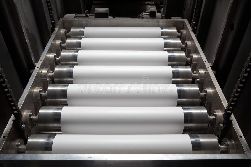 Paper for printing press stock photo. Image of steel - 12878506