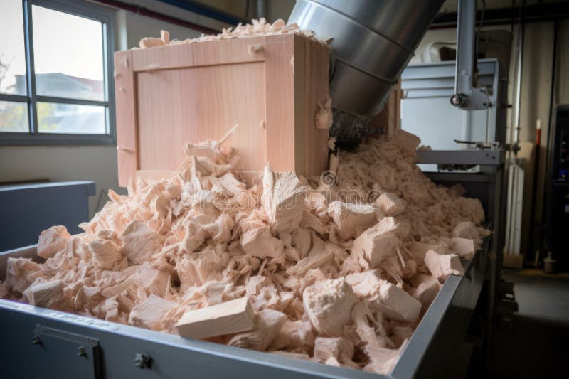 A Paper Production Line at a Waste Paper Recycling Factory. Pulp and ...