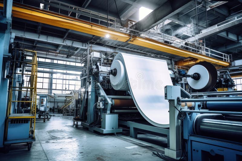 Paper Production Machine. Powerful Modern Equipment for the Production ...