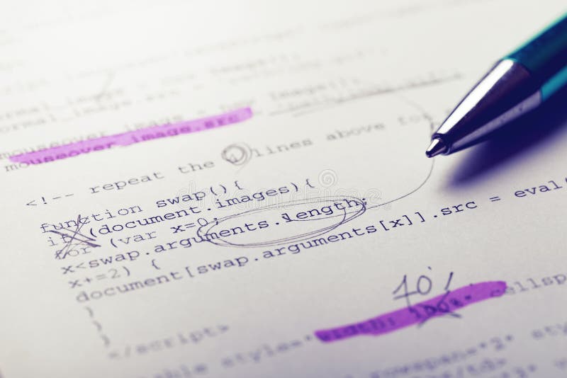 Paper With Programming Code And Programmer Notes Stock Image Image Of Coding Program 103865717