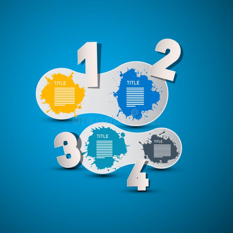 Paper Progress Steps for Tutorial Stock Vector - Illustration of blob ...