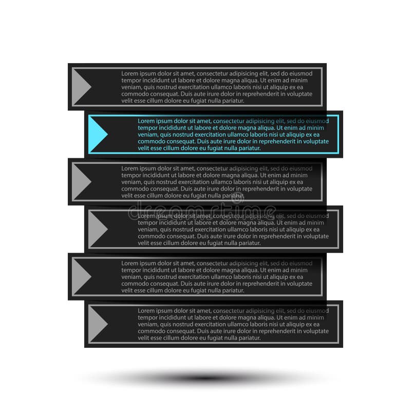 Paper Progress Steps for Tutorial. Vector Stock Vector - Illustration ...