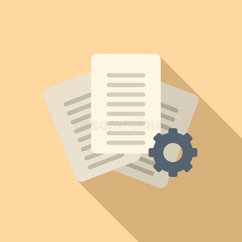 Paper Project Icon Flat Vector. Guide Book Stock Vector - Illustration ...