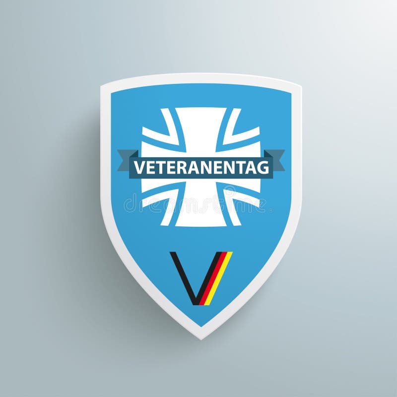 Paper Protection Shield Veteranentag Stock Illustration - Illustration ...