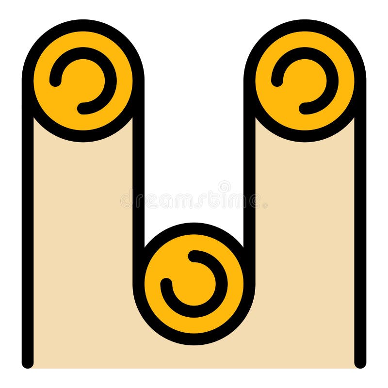 Paper and Pulp Icon Color Outline Vector Stock Illustration ...