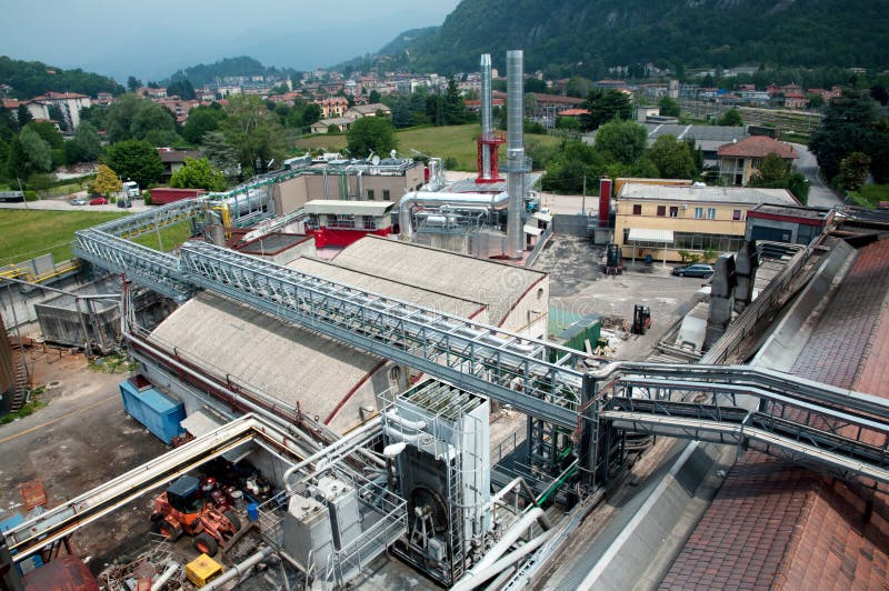 Paper and pulp mill stock image. Image of fabric, pipes - 26858499