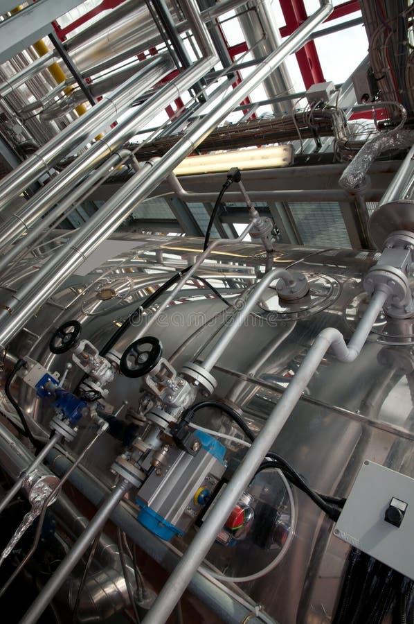 Paper and Pulp Mill - Cogeneration Plant Stock Photo - Image of ...