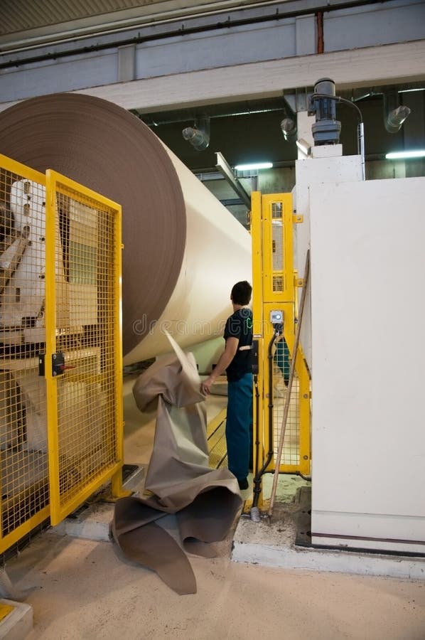 Paper and Pulp Mill - Fourdrinier Machine Stock Photo - Image of plant ...