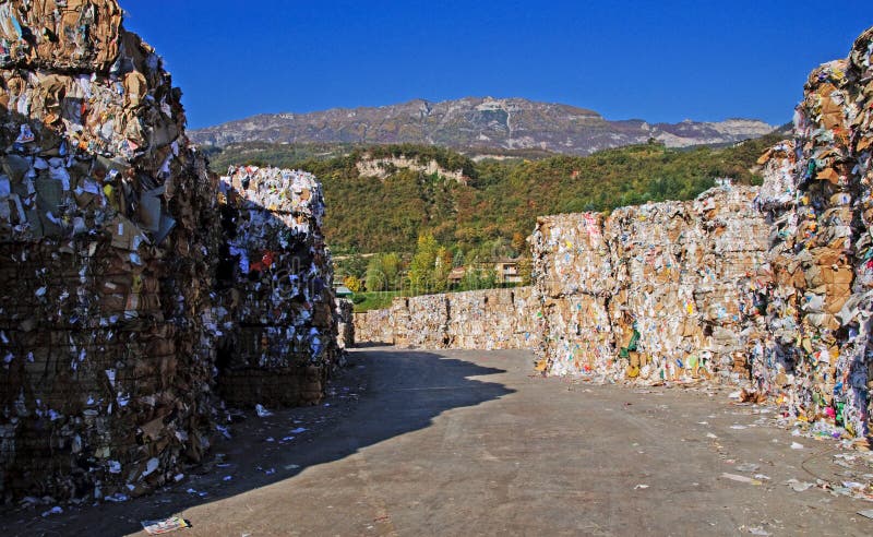 Paper and Pulp Mill Plant - Paper Recycling Stock Image - Image of ...