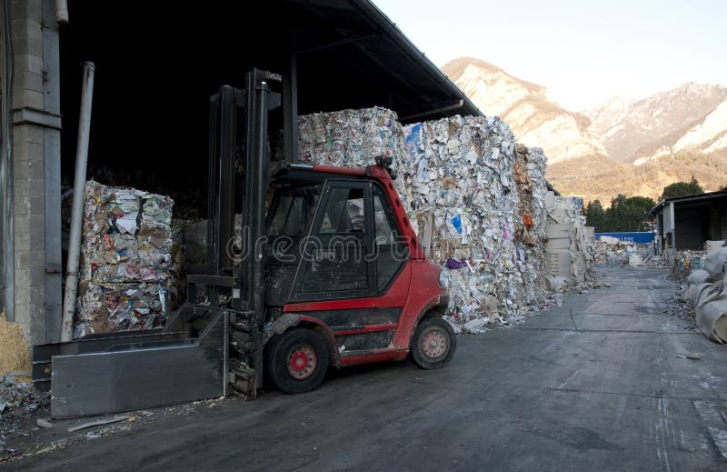 Paper and Pulp Mill Plant - Paper Recycling Stock Photo - Image of ...
