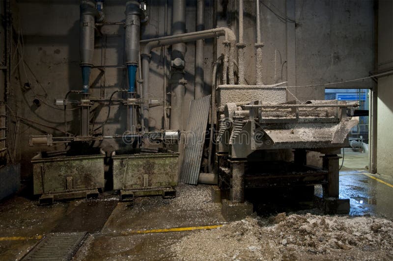 Paper and Pulp Mill Plant - Pulping Area Stock Photo - Image of paper ...