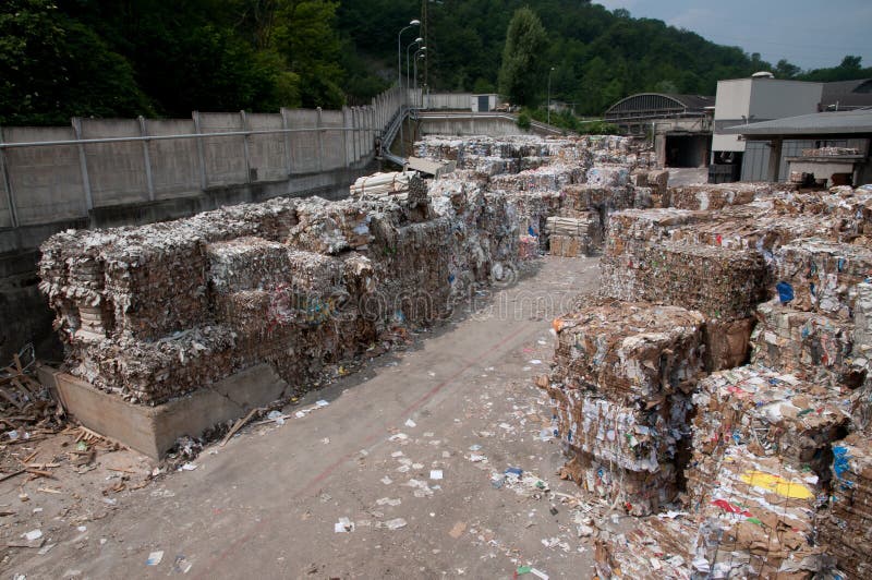 Paper and Pulp Mill - Waste Paper Stock Image - Image of recycling ...