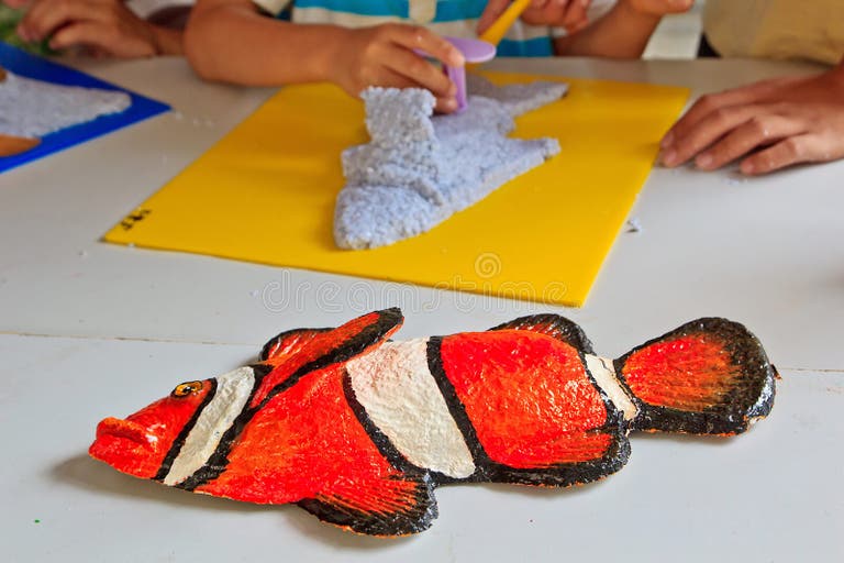 Paper Pulp tropical fish stock image. Image of commodity - 26969155