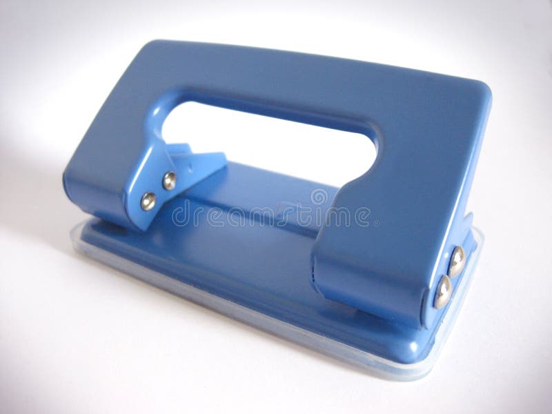 Paper Punch stock image. Image of accessory, metal, blue - 11736633
