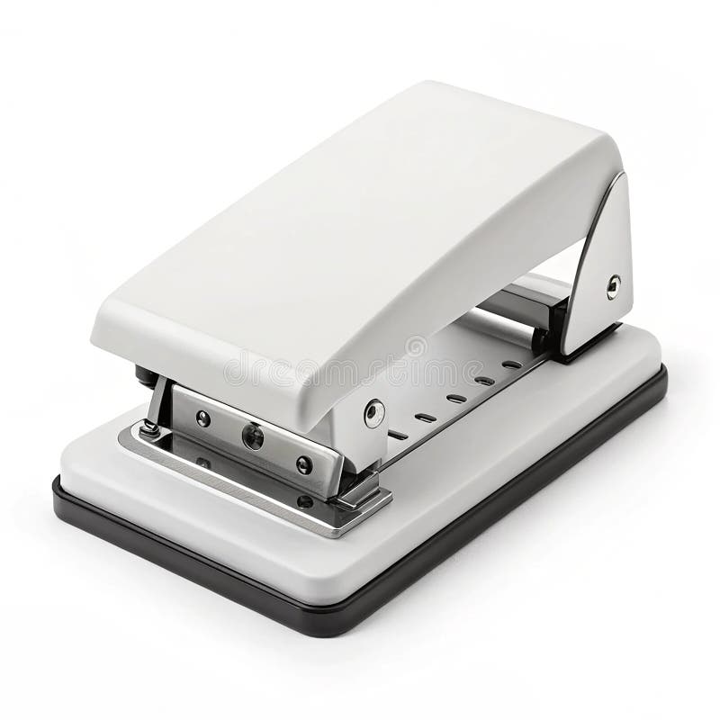 Paper Punch Machine on White Background Stock Illustration ...