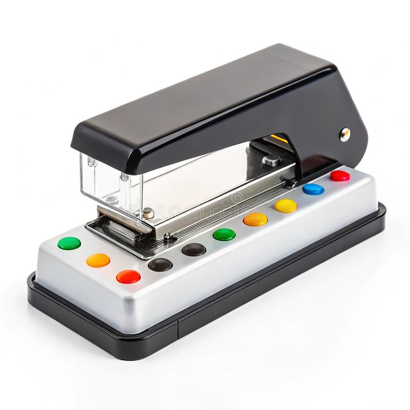 Paper Punch Machine on White Background Stock Illustration ...