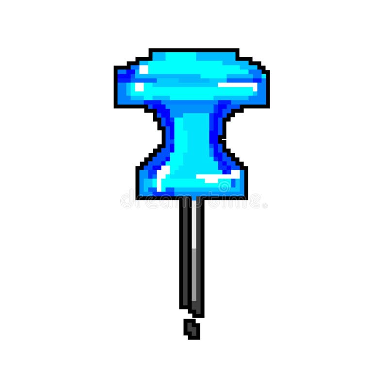 Paper Push Pin Game Pixel Art Vector Illustration Stock Vector ...