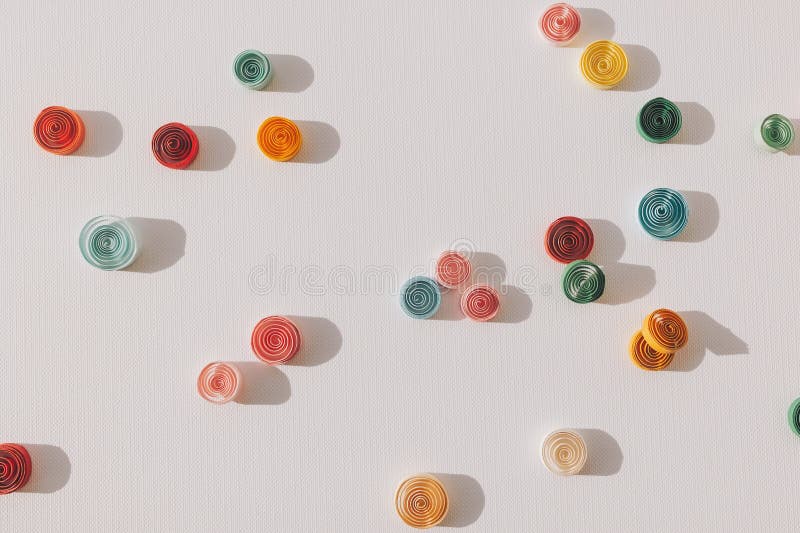 Paper Quilling,colorful Paper Circles. Paper Abstract Background. Hand ...