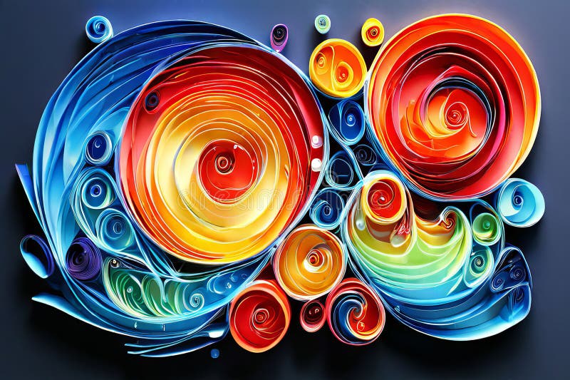 Paper Quilling Data Flow Using Paper Quilling Techniques To Crea Stock ...