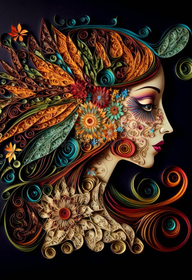 Portrait of a Woman, Generative Ai Stock Photo - Image of creative ...