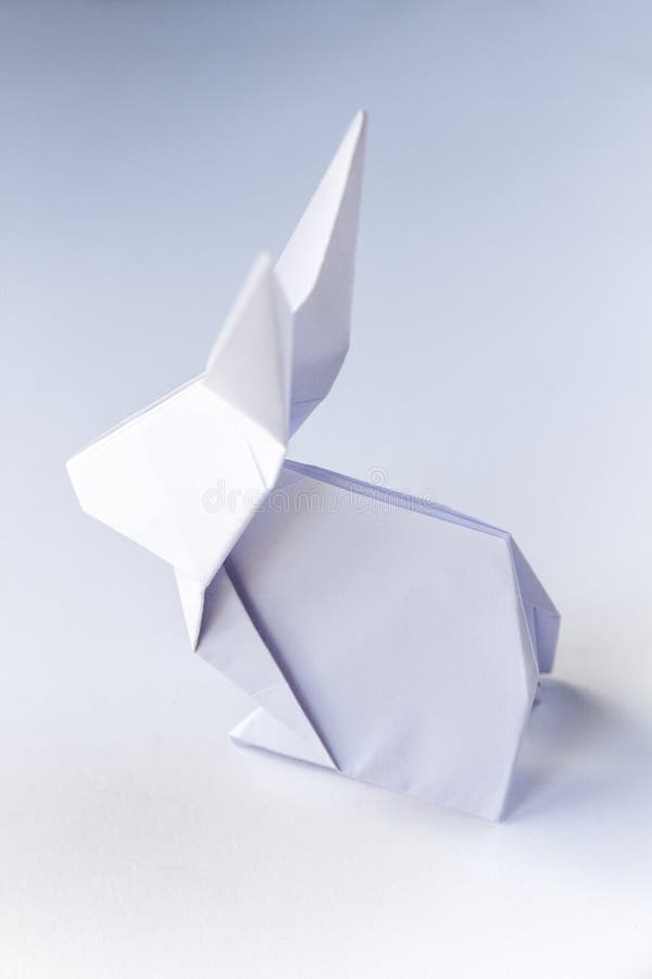 Paper Rabbit Origami Isolated on a White Background Stock Image - Image ...