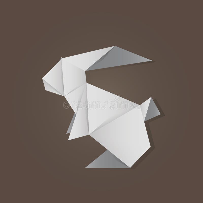 Paper Rabbit. Vector Illustration Decorative Design Stock Vector ...
