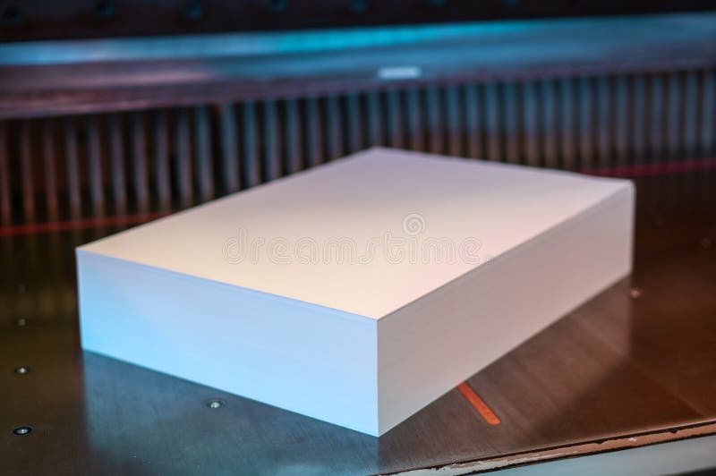 Paper Ream on Industrial Cutter Stock Photo - Image of blur, hardware ...