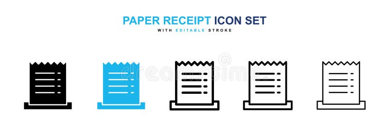 Paper receipt icon vector stock vector. Illustration of finance - 348442370