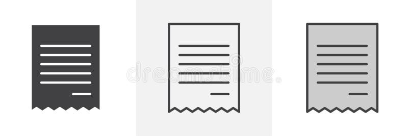 Paper receipt icon vector stock vector. Illustration of balance - 348469187