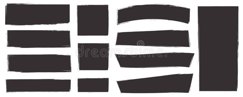 Paper Rectangle with Rough Edge. Torn Shapes with Jagged Border. Grunge ...