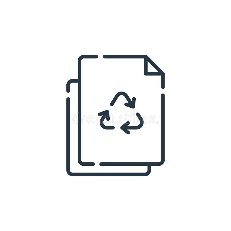 Paper Recycle Icon Vector from Mother Earth Day Concept. Thin Line ...