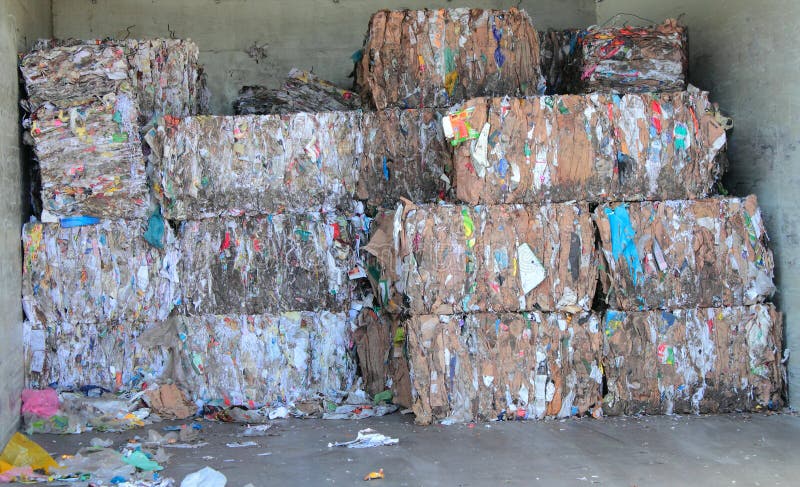 Paper recycling stock image. Image of pile, industrial - 27312799