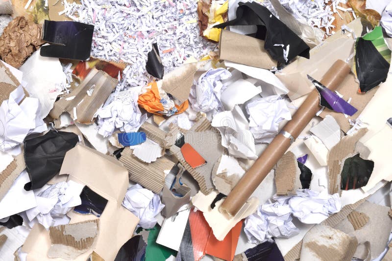 Inside of a Paper Recycling Container Stock Image - Image of material ...