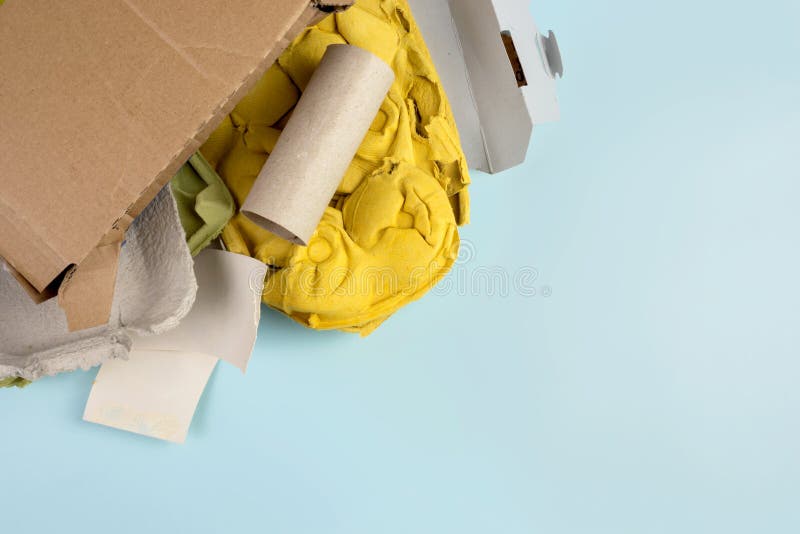 Paper Recycling and Sorting Garbage Waste with Copy Space Stock Image ...