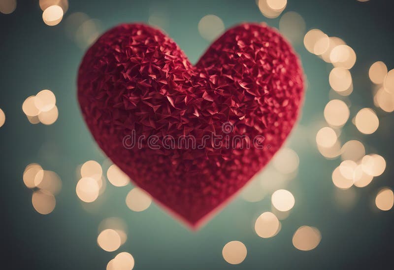 Paper red texture Heart stock illustration. Illustration of solid ...