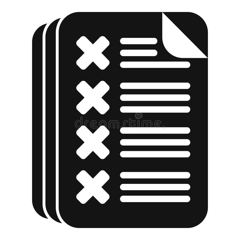 Paper Rejected Disclaimer Points Icon Simple Vector. Paper Document ...