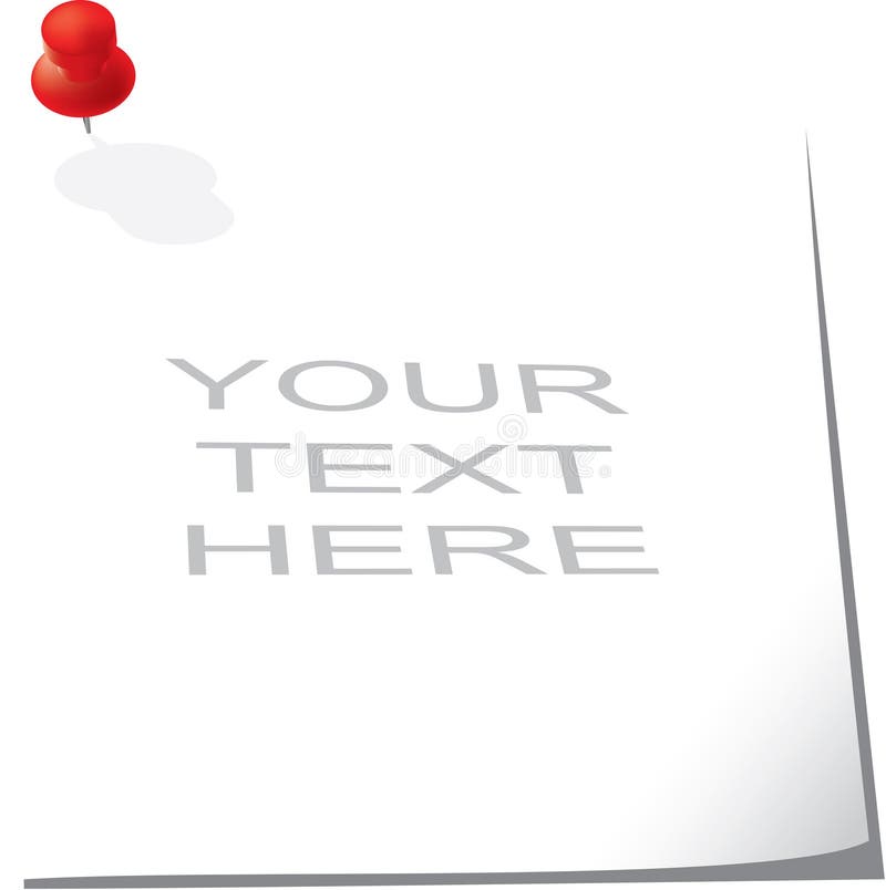 Paper for Reminder and Clip. Stock Vector - Illustration of blank, news ...