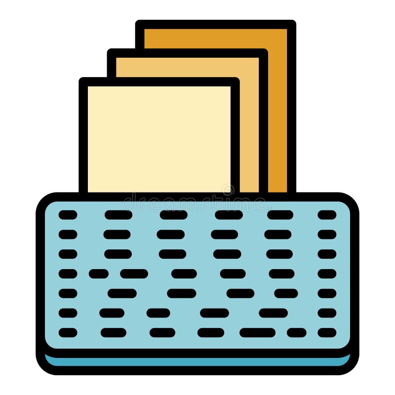 Paper Report Icon Color Outline Vector Stock Vector - Illustration of ...