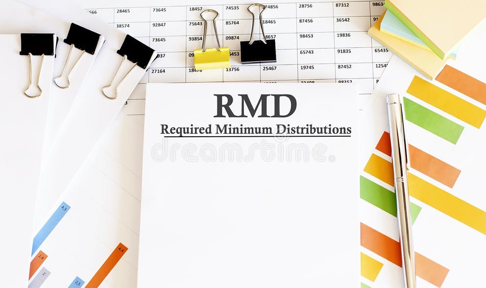 Paper with Required Minimum Distributions RMD on a Table Stock Image ...