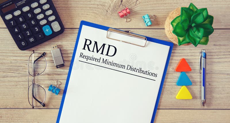 RMD Required Minimum Distributions. Stock Photo - Image of business ...