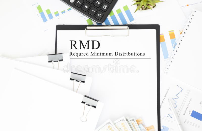 RMD Required Minimum Distributions. Stock Photo - Image of business ...