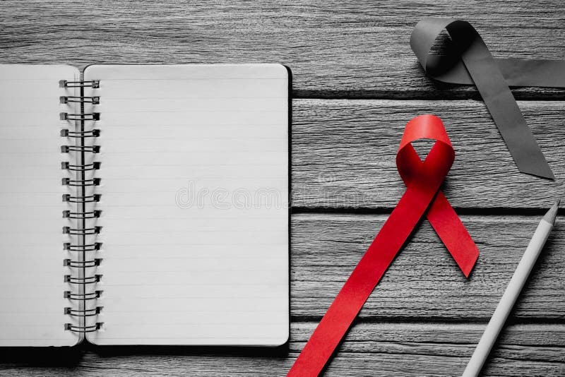 Paper Ribbon on the Day of World AIDS Day Stock Photo - Image of virus ...