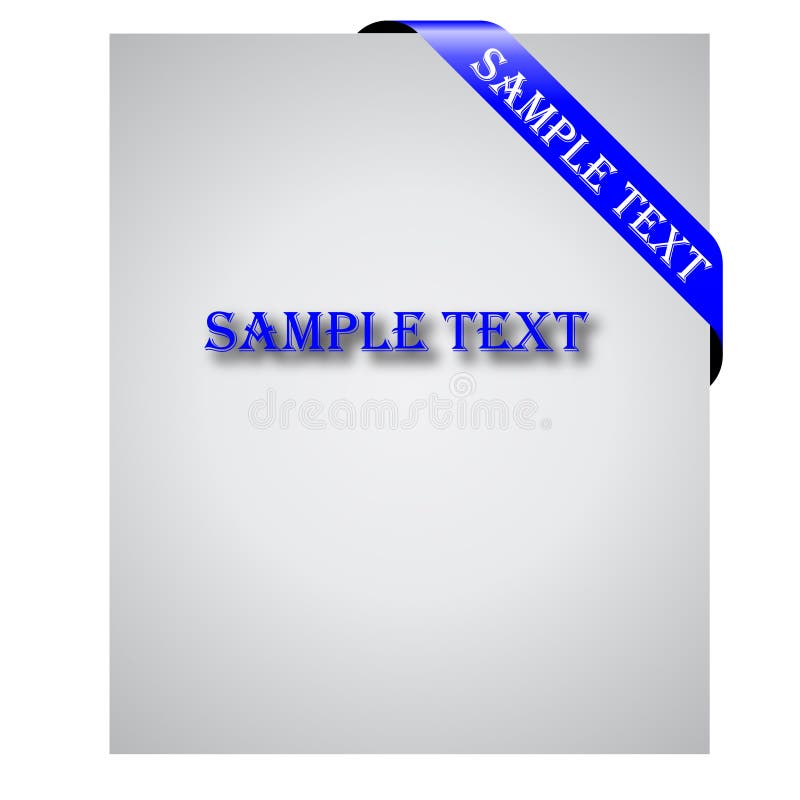 Paper with Ribbon in Top Right Corner Stock Vector - Illustration of ...