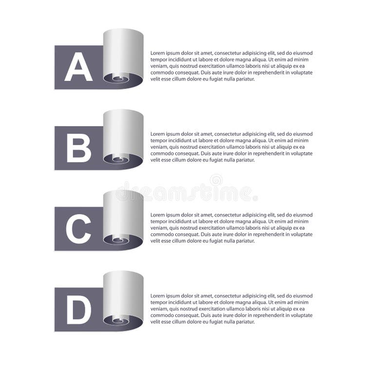 Paper Ribbons Infographic. stock vector. Illustration of graph - 53401072