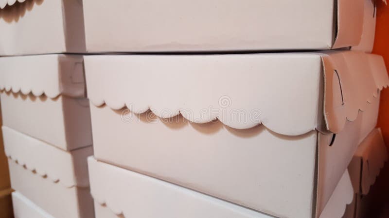 Paper Rice Boxes, Modern Methods of Rice Packaging Stock Photo - Image ...